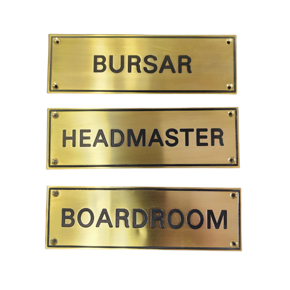 Custom Engraved Brass Plaque - Elegant and Personalized - Woolf's ...